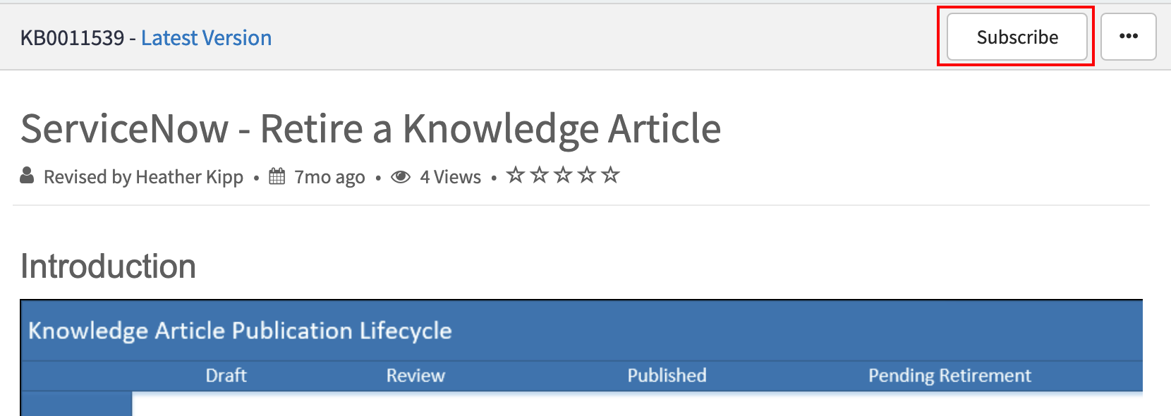 Servicenow Knowledge Article Subscriptions Knowledge Portal 3635